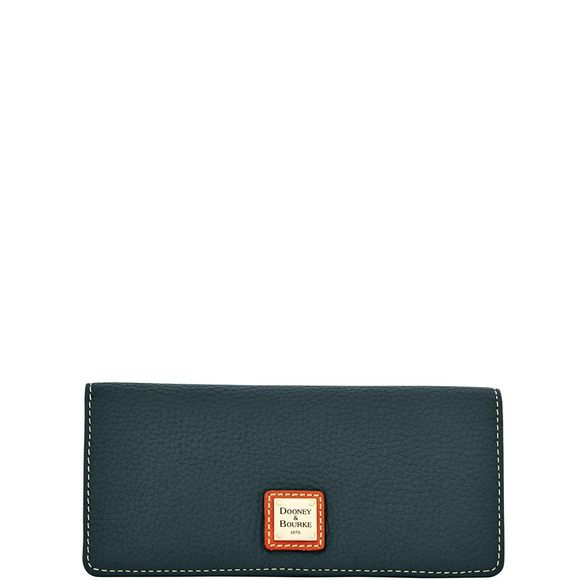 Dooney & Bourke | Bags | Dooney Bourke Pebble Grain Slim Wallet Forest ...
